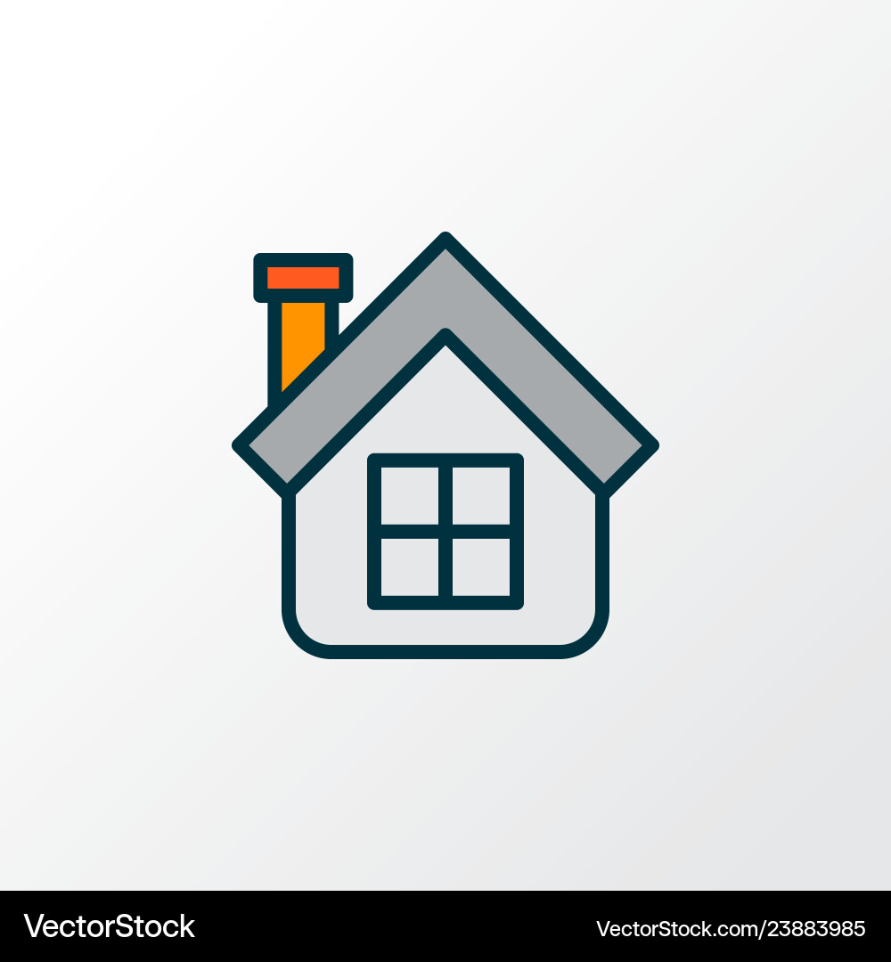 House icon colored line symbol premium quality Vector Image