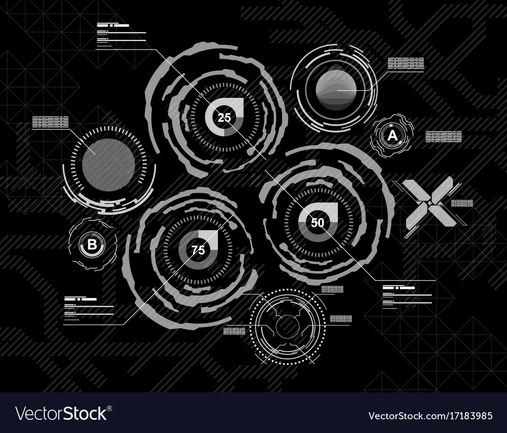 Infographic elements head-up display elements Vector Image
