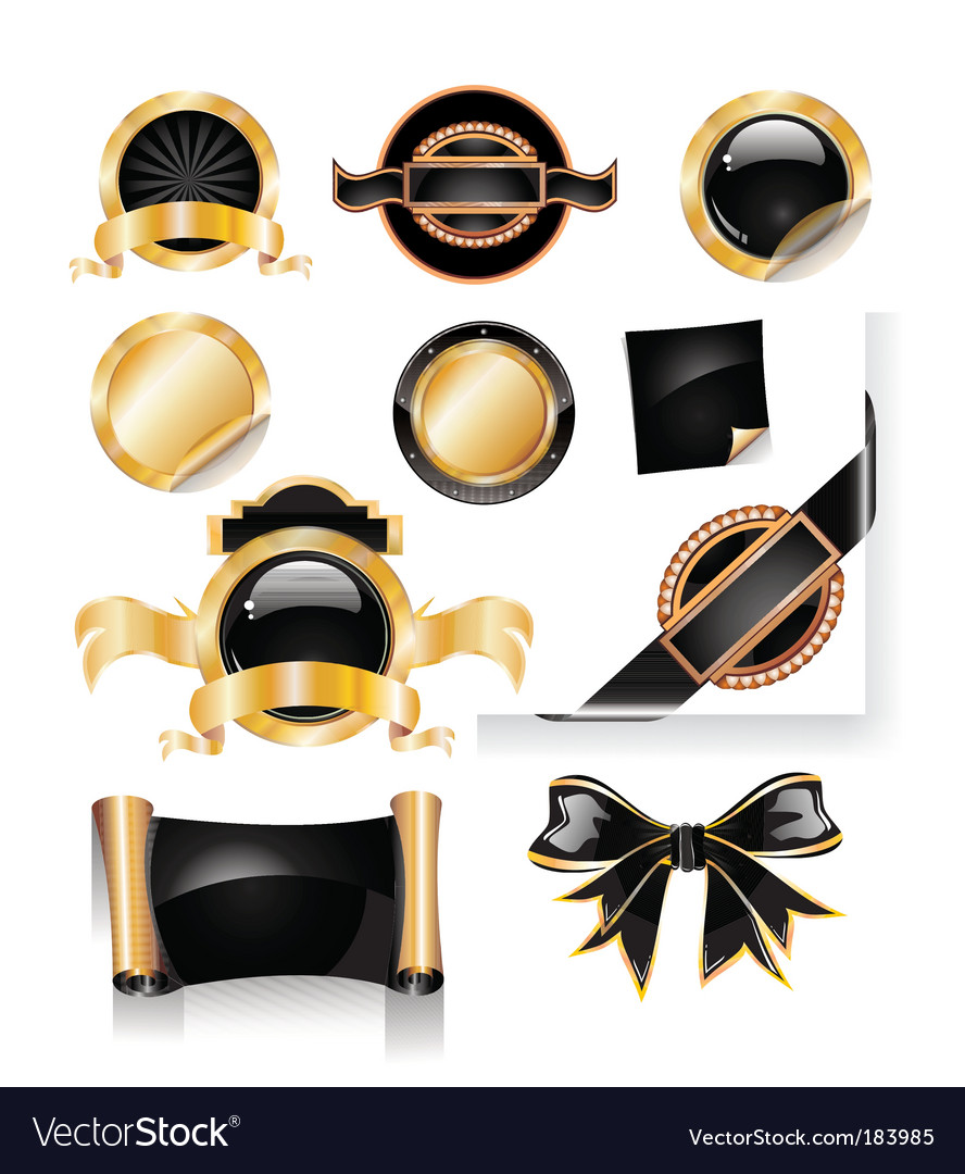 Label collection Royalty Free Vector Image - VectorStock