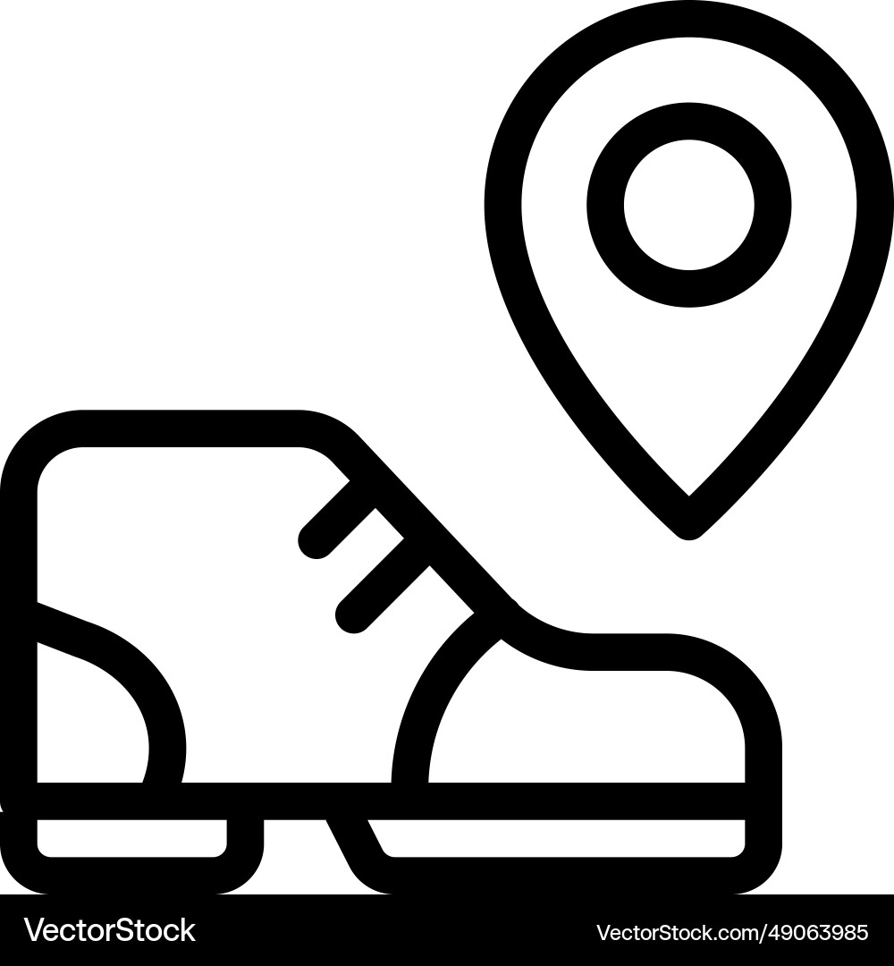 Looking for a vintage shoe stores location Vector Image