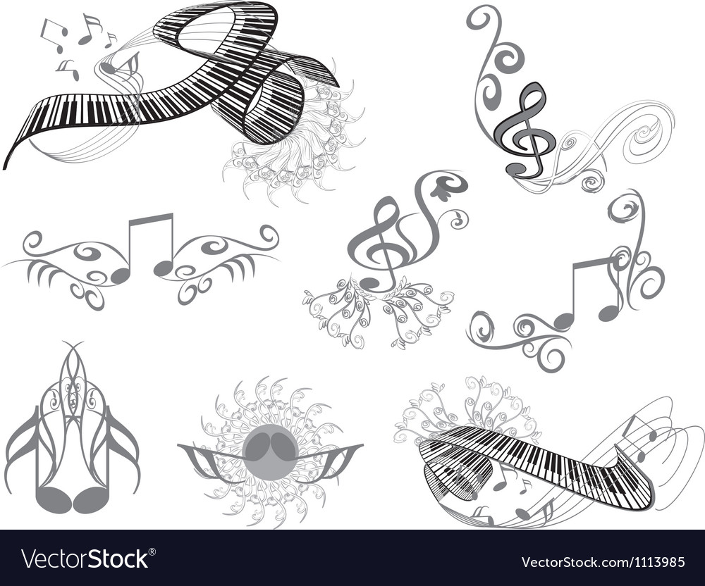 Music key notes Royalty Free Vector Image - VectorStock