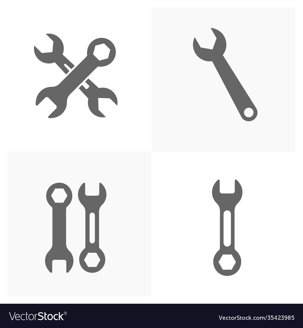 Set technical icon engineering simple icon Vector Image