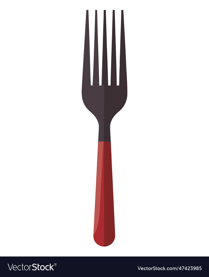 Shiny silverware fork design Royalty Free Vector Image