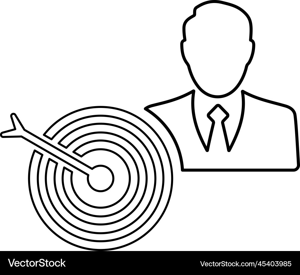 Target job outline icon line art Royalty Free Vector Image