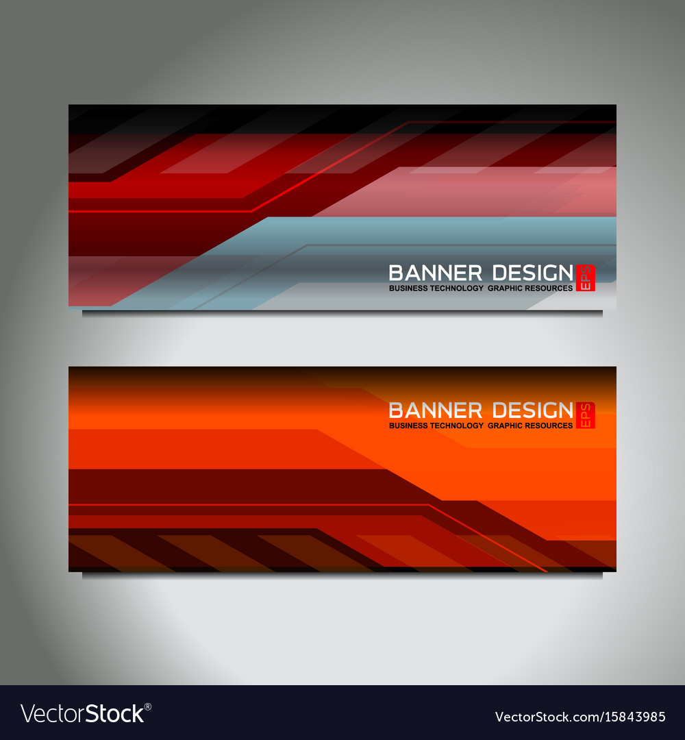 Tech web banner Royalty Free Vector Image - VectorStock