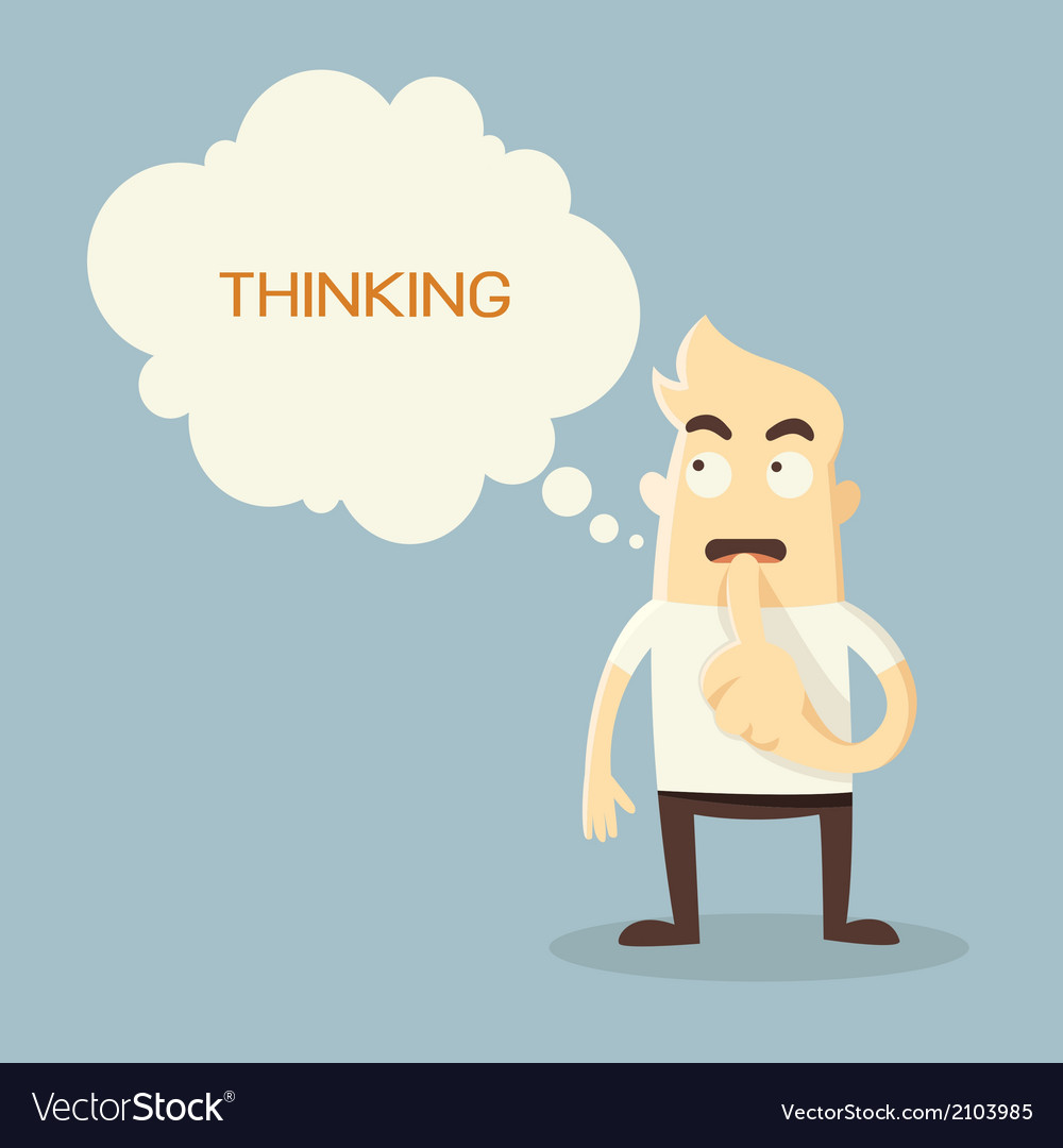 Thinking Royalty Free Vector Image - VectorStock