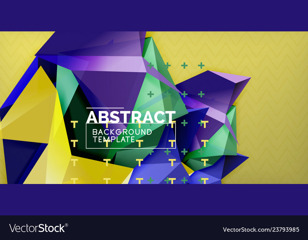 Triangular 3d geometric shapes background Vector Image
