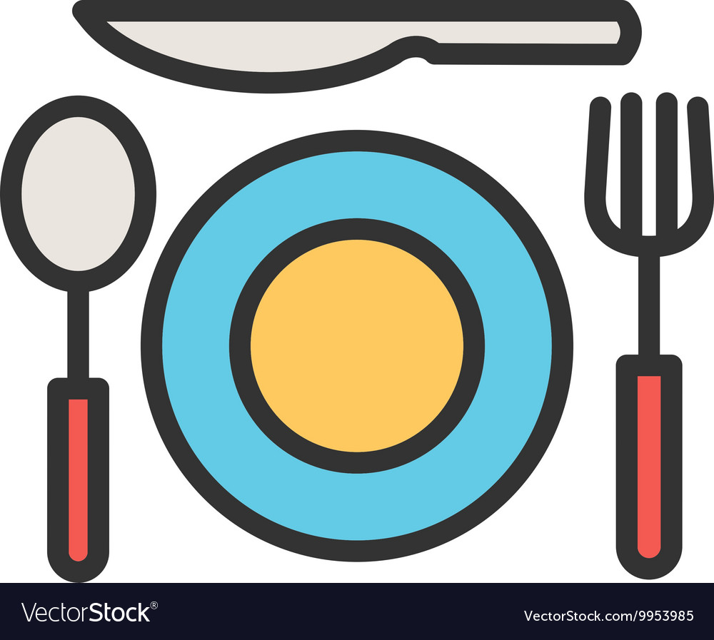 Two course meal Royalty Free Vector Image - VectorStock