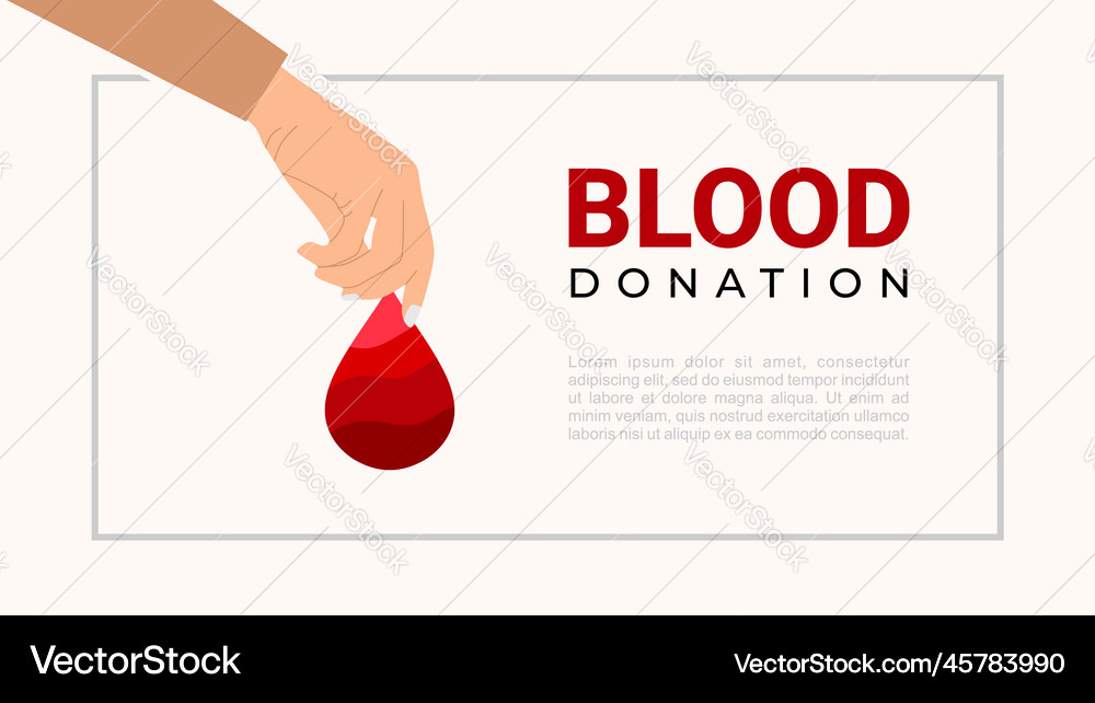 Blood donation background isolated on white Vector Image