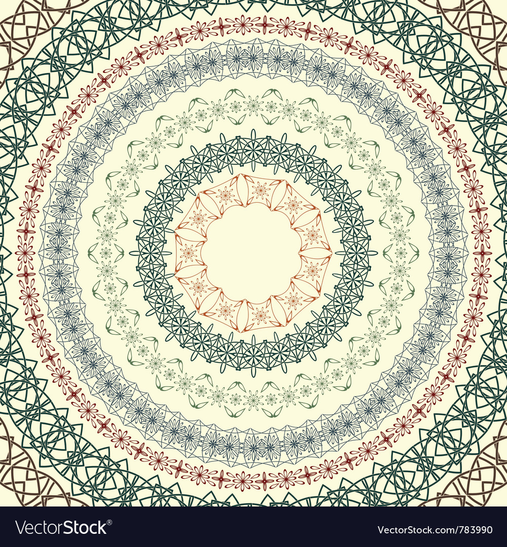 Circle vintage pattern Royalty Free Vector Image