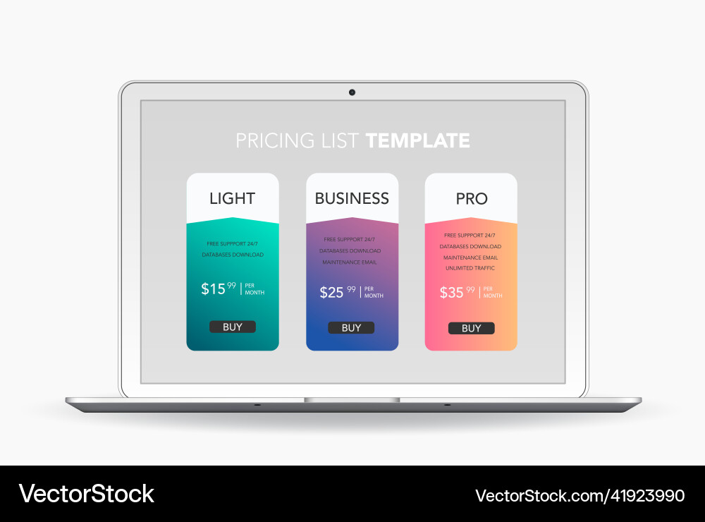 Infographic template with laptop business step Vector Image