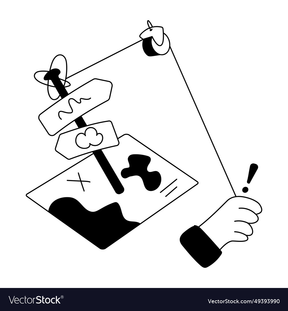 Map confusion Royalty Free Vector Image - VectorStock