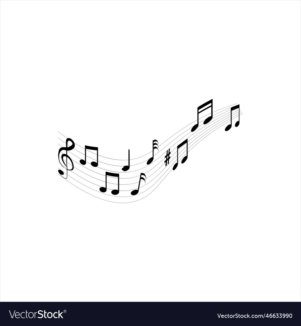 Music note chart Royalty Free Vector Image - VectorStock