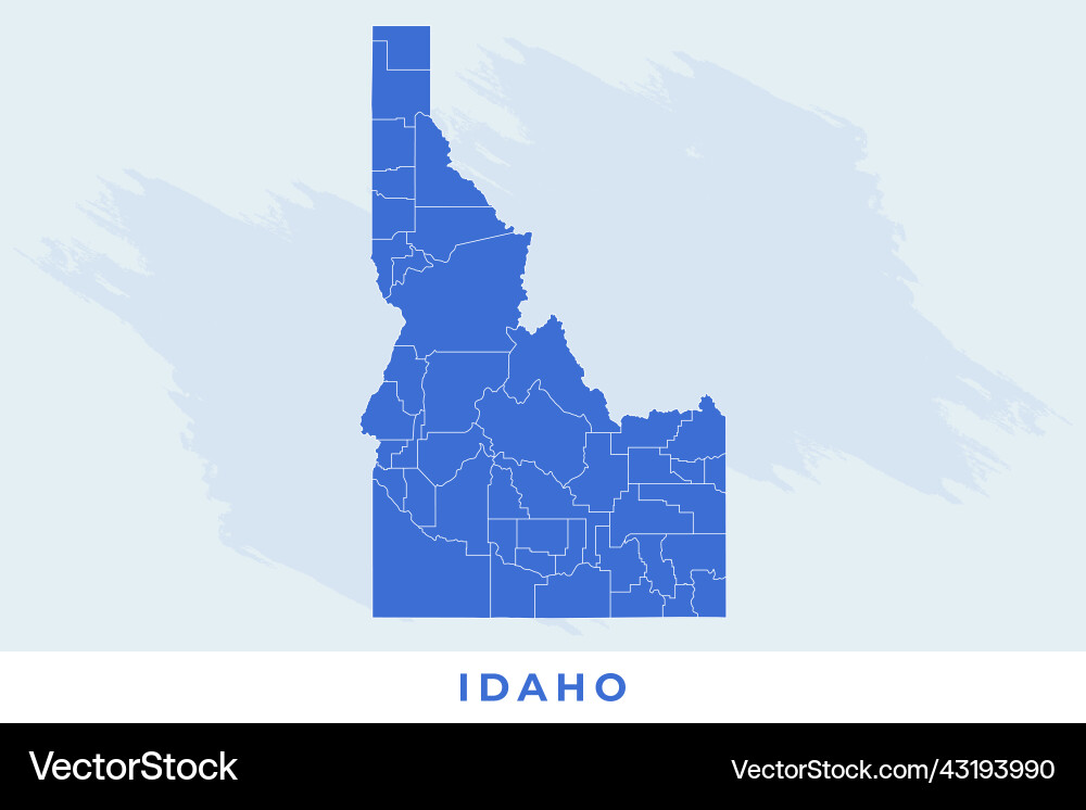 National map of idaho Royalty Free Vector Image