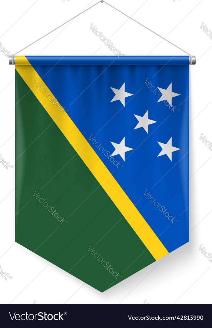 Pennant flag icon of solomon islands Royalty Free Vector