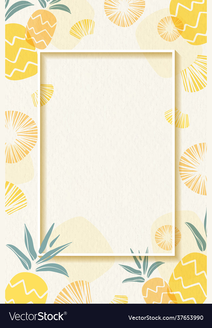 Pineapple patterned frame Royalty Free Vector Image