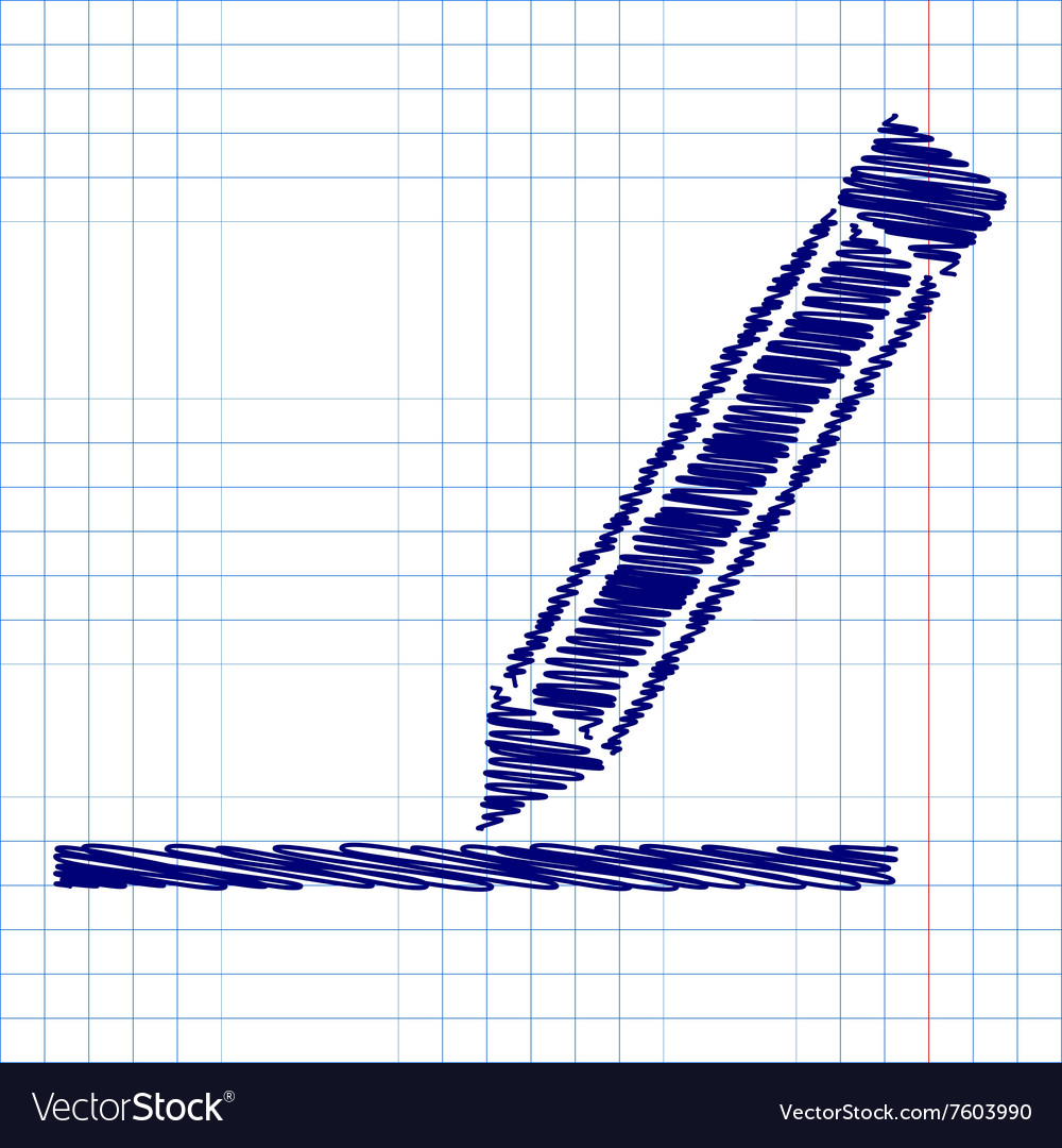 Scribble icon with pen effect Royalty Free Vector Image