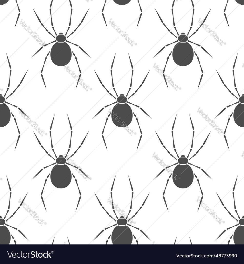 Seamless pattern with spider Royalty Free Vector Image