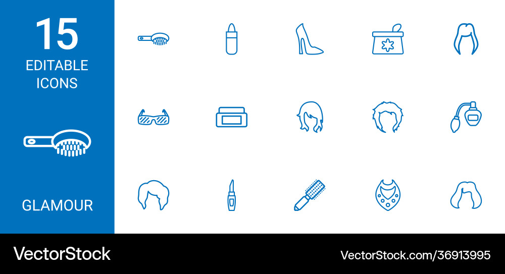 15 glamour icons Royalty Free Vector Image - VectorStock