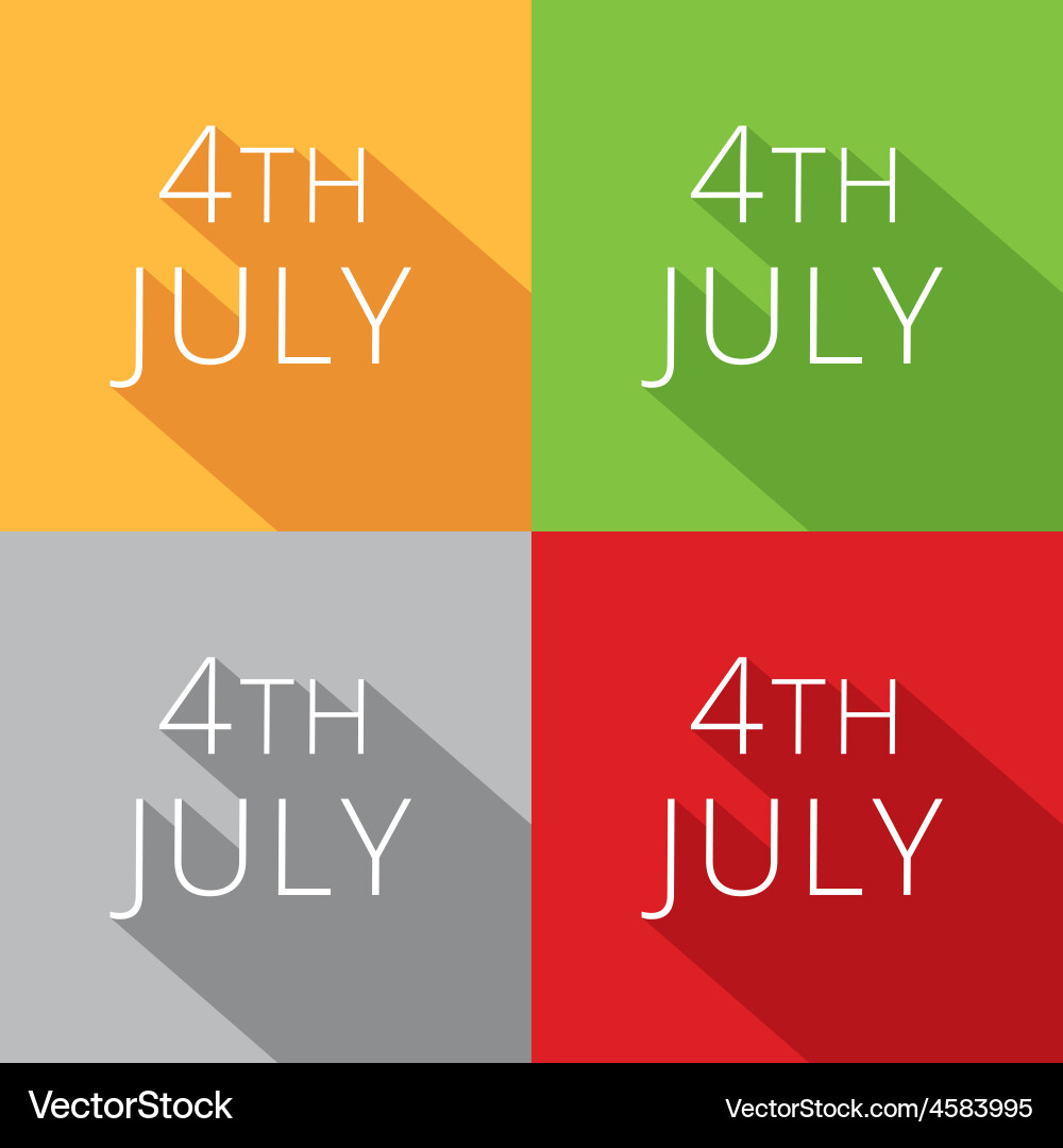 4th of july collection Royalty Free Vector Image