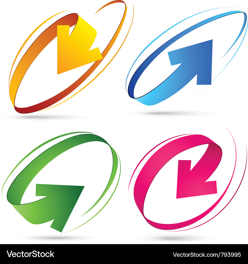 Collection of colour arrows Royalty Free Vector Image