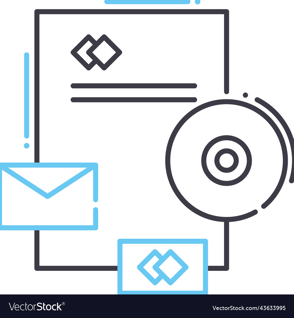 Corporate identity line icon outline symbol Vector Image Corporate identity line icon outline symbol Vector Image
