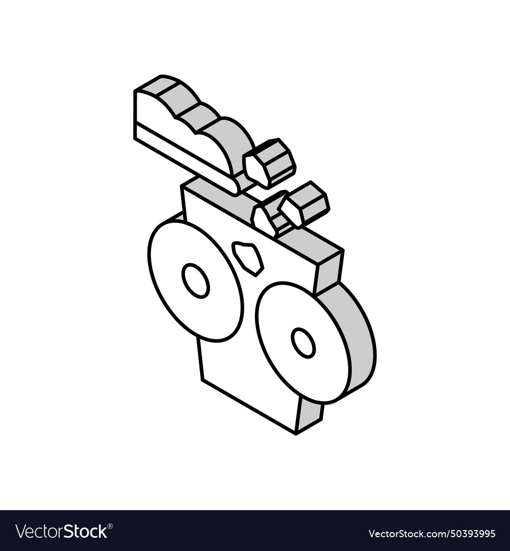 Crushing Stone Machine Isometric Icon Royalty Free Vector