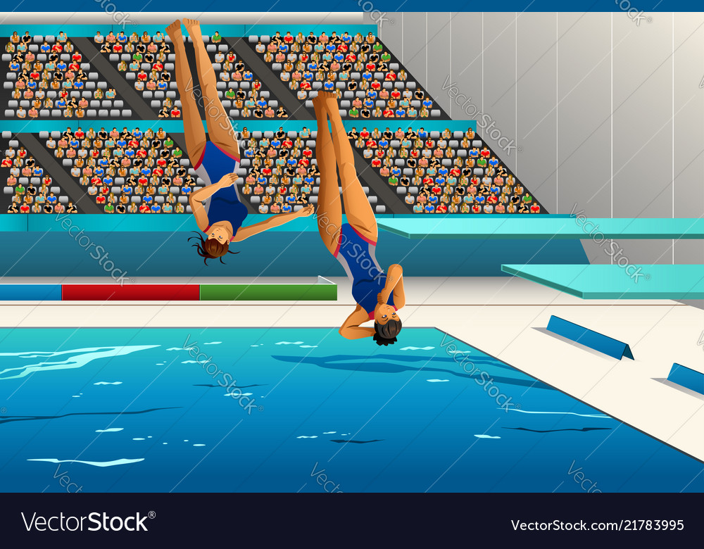 Diving competition Royalty Free Vector Image - VectorStock