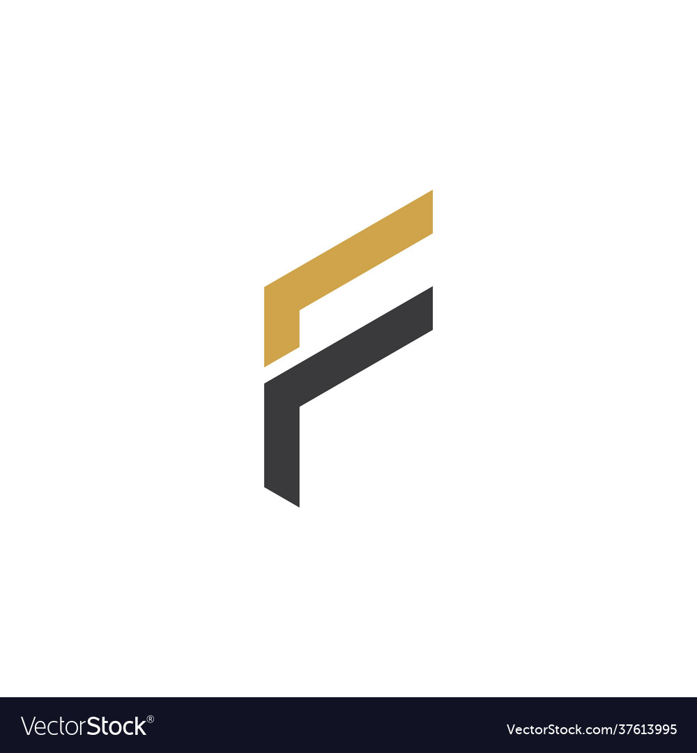 F initial letter Royalty Free Vector Image - VectorStock