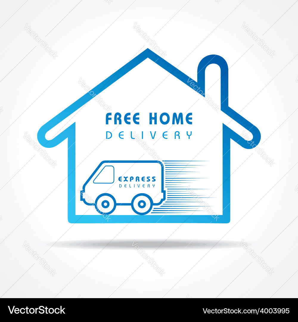 Free home delivery concept for increase sell Vector Image