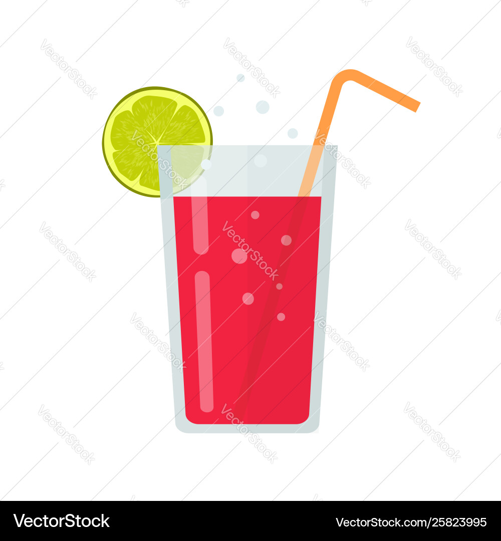Fresh drink glass smoothie or diet beverage Vector Image
