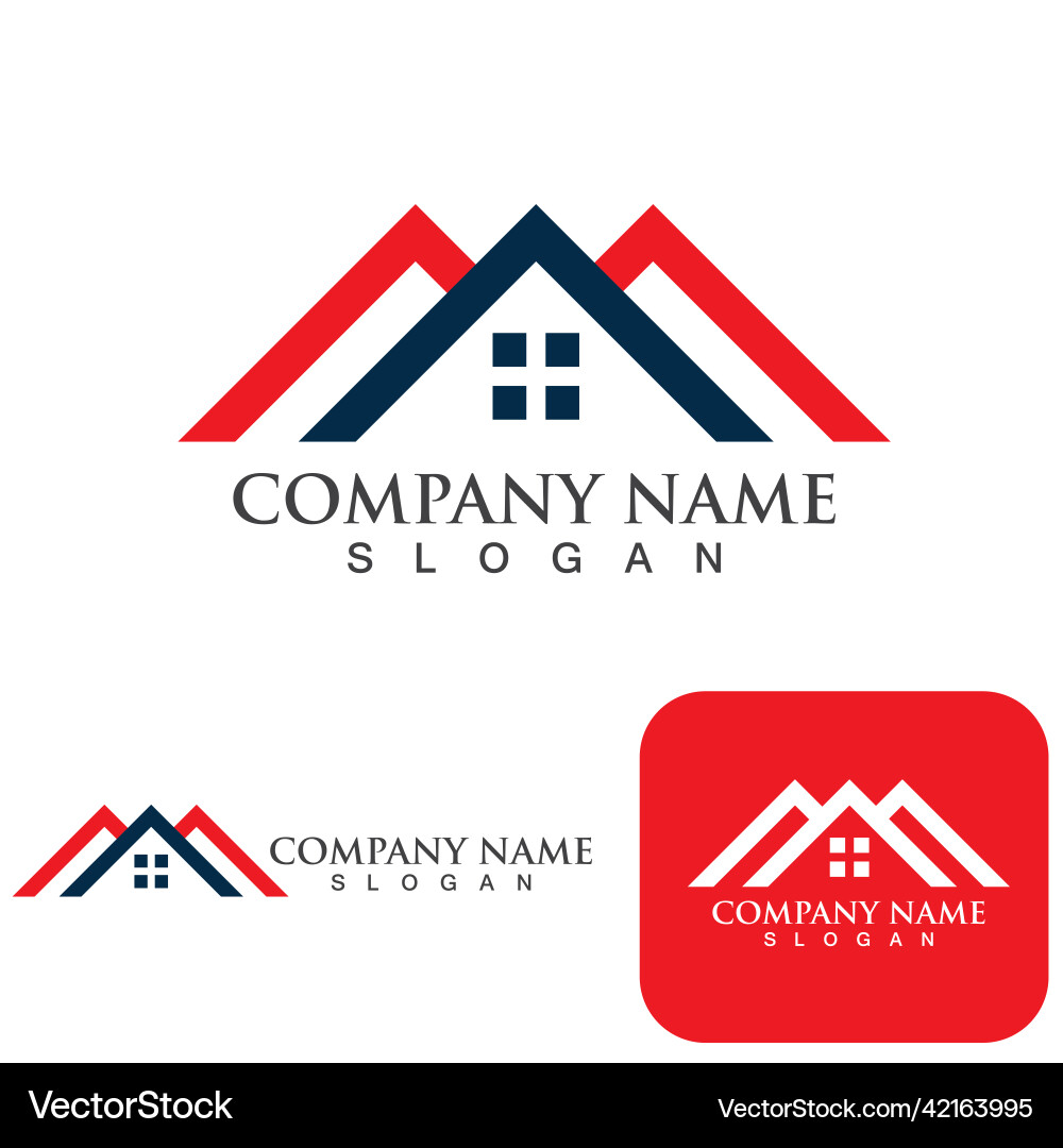 Home and building logo symbol Royalty Free Vector Image