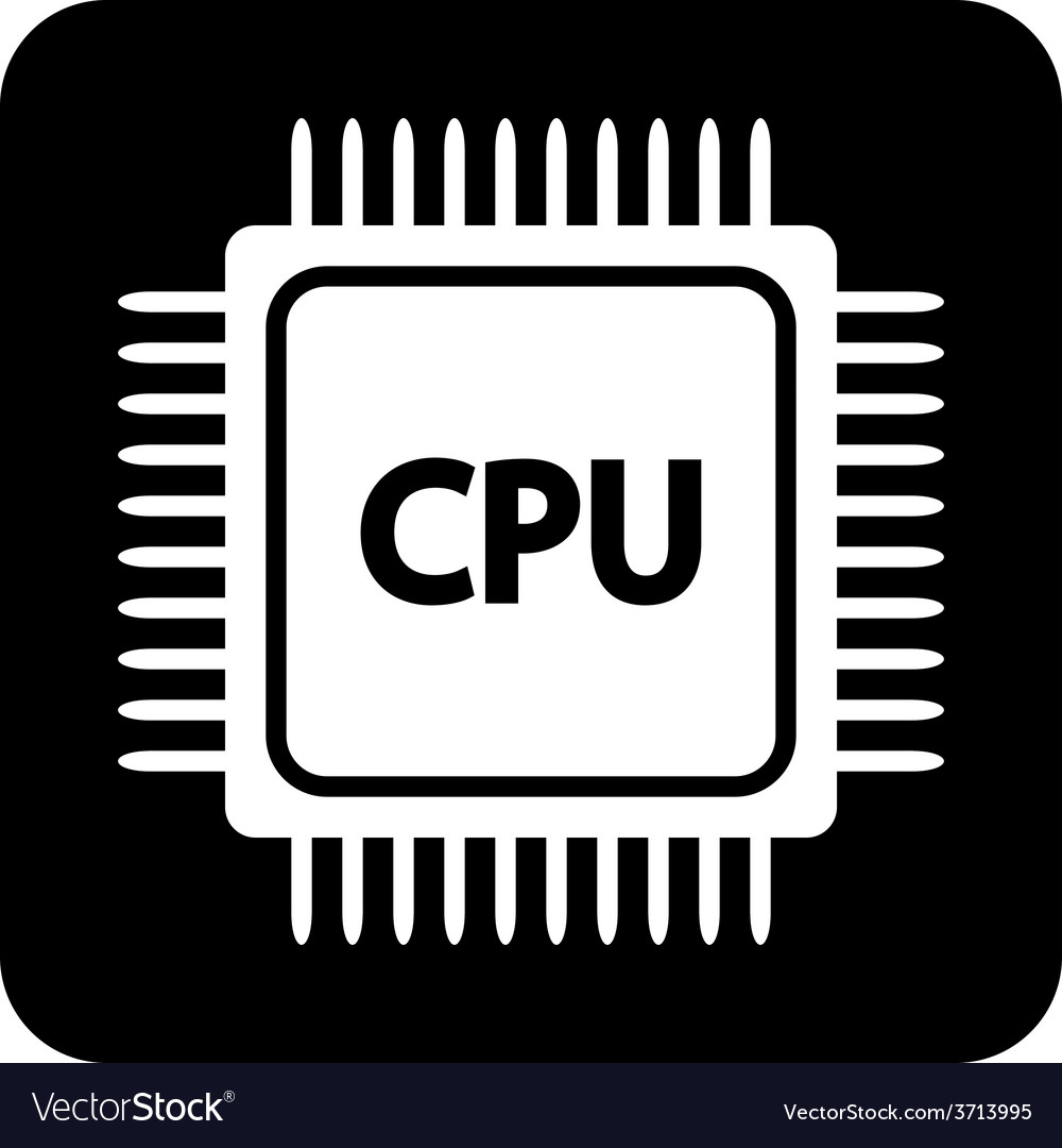 Microchip symbol button Royalty Free Vector Image