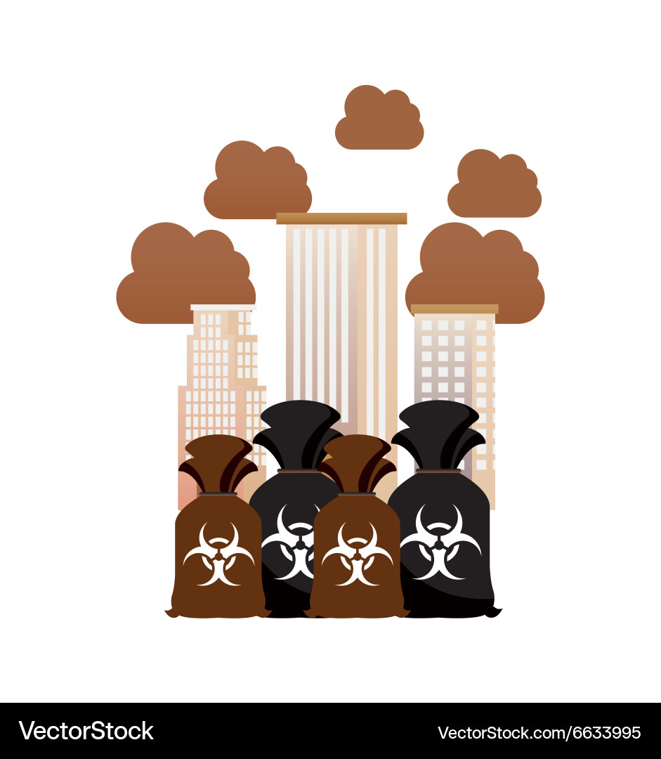 Pollution from industry Royalty Free Vector Image