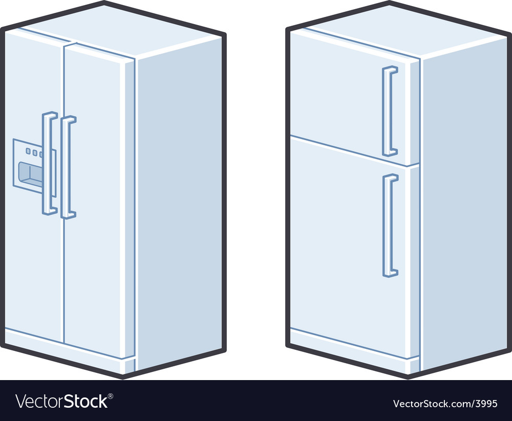 Refrigerators Royalty Free Vector Image - VectorStock
