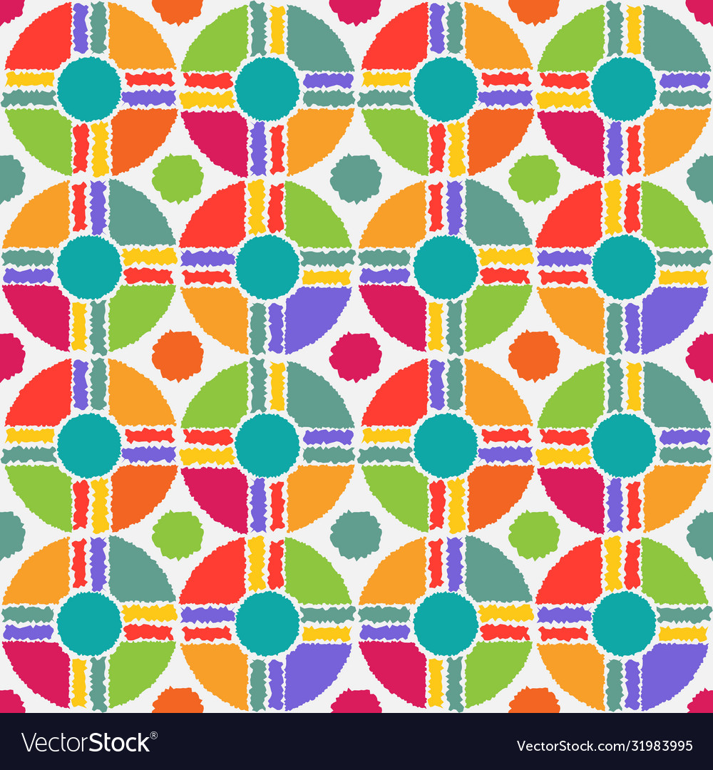 Seamless pattern with shapes combination Vector Image