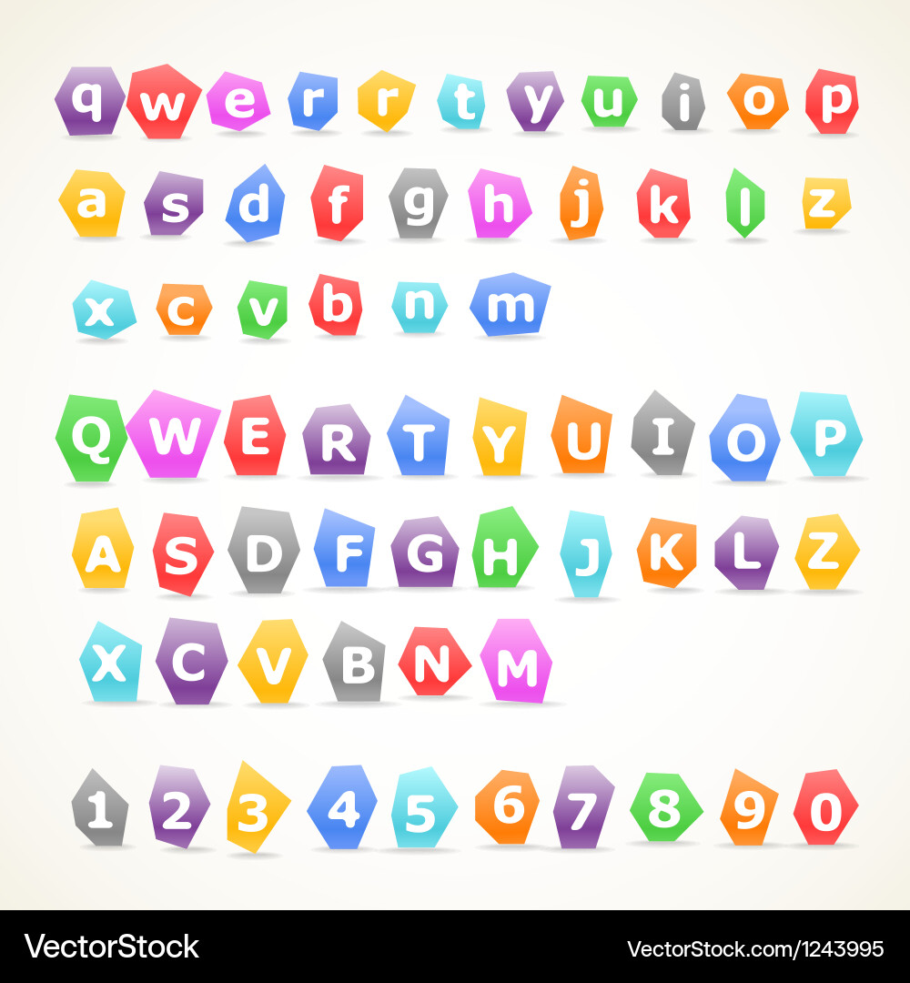 Set of colorful letters Royalty Free Vector Image