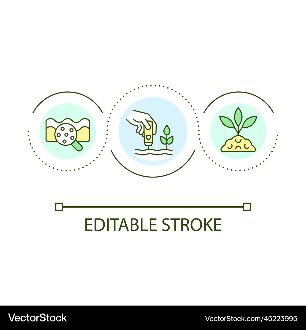 Soil tests loop concept icon Royalty Free Vector Image