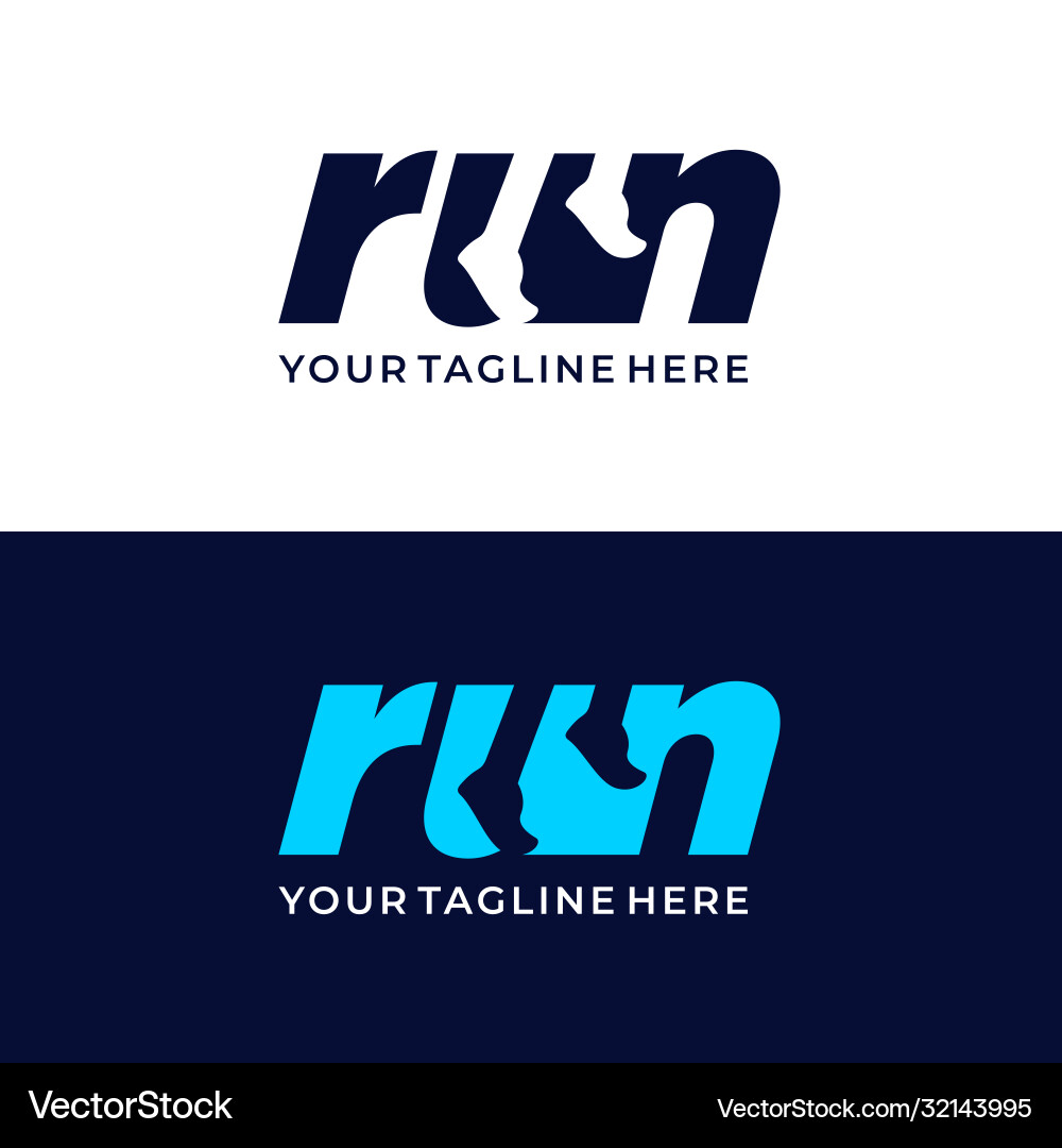 Sport club running labels Royalty Free Vector Image