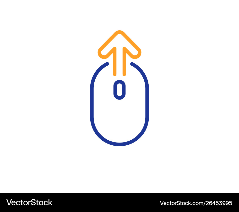 Swipe up mouse line icon scrolling arrow sign Vector Image