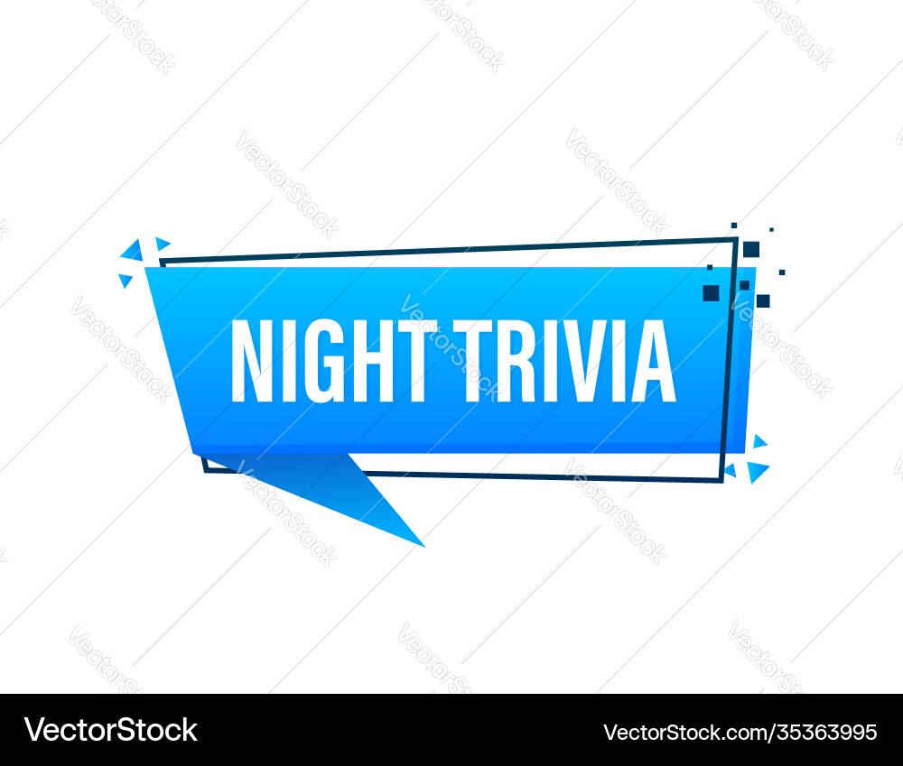 Trivia night banner in 3d style on white Vector Image