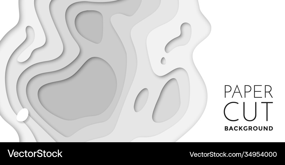 3d papercut layers paper cut art background Vector Image
