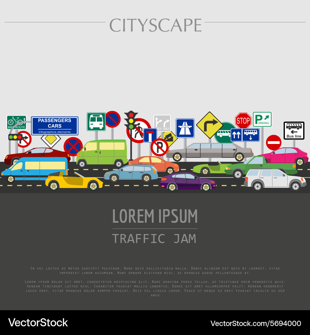 Cityscape graphic template modern city tr Vector Image