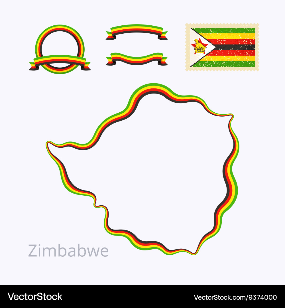 Colors of zimbabwe Royalty Free Vector Image - VectorStock