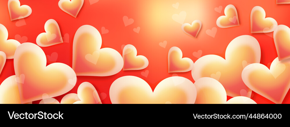 Happy valentines day love card header design Vector Image