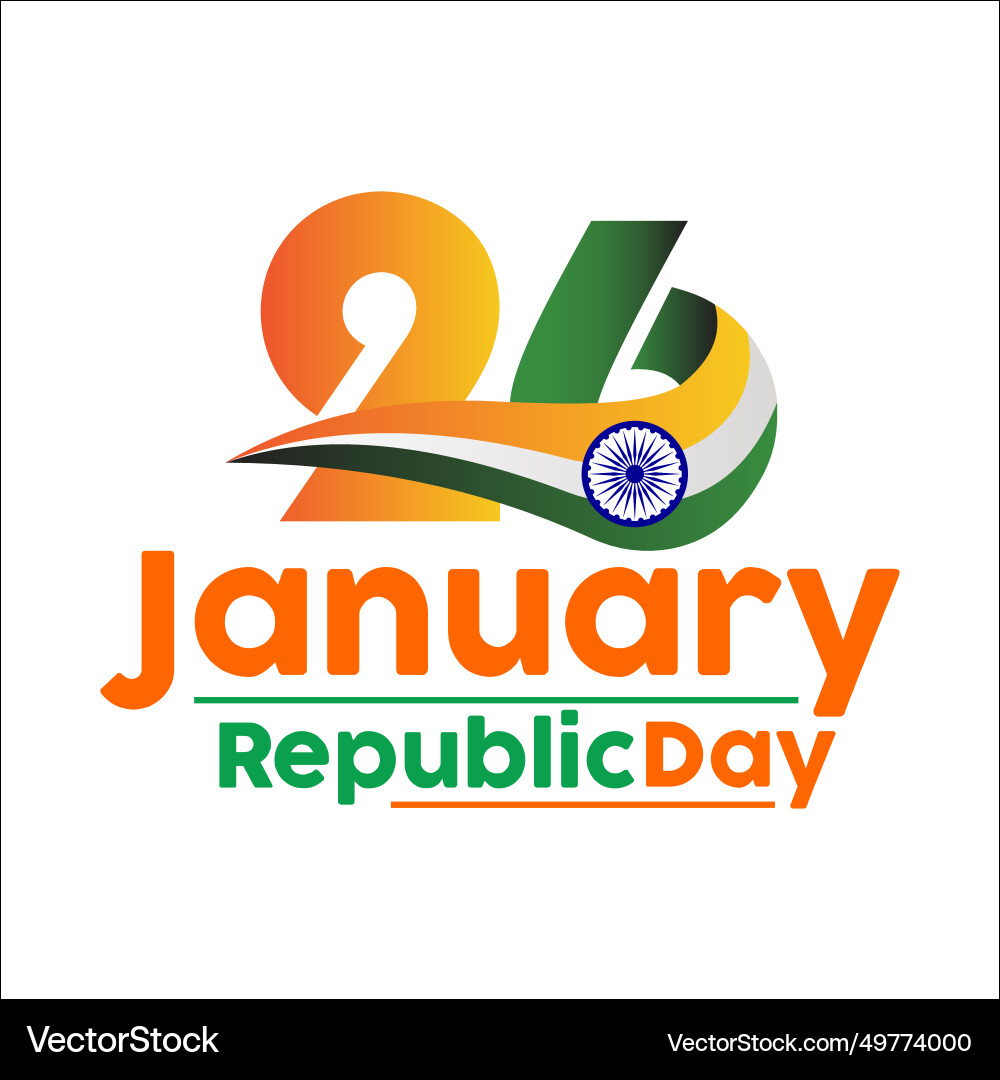 Indian republic day 26th january background Vector Image
