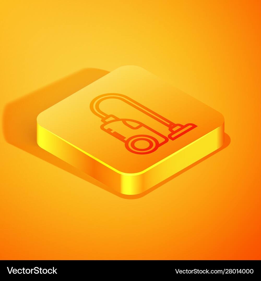 Isometric line vacuum cleaner icon isolated Vector Image
