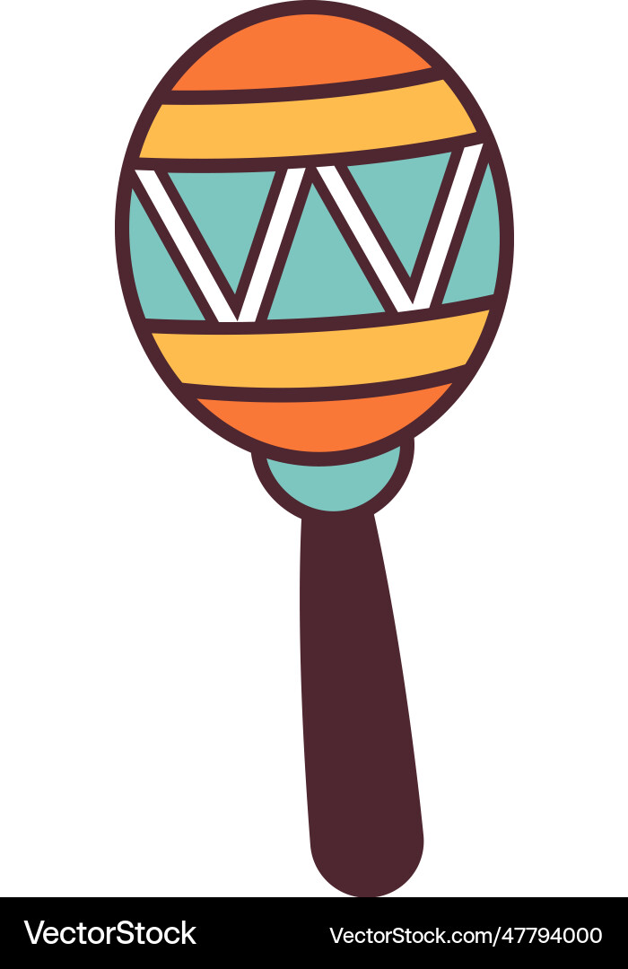 Maracas musical instrument Royalty Free Vector Image