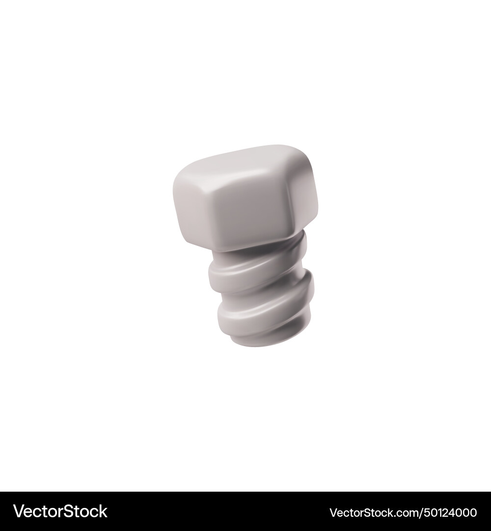 Realistic steel screw 3d style Royalty Free Vector Image