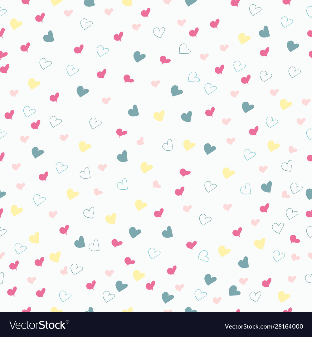 Rustic simple seamless pattern with hearts Vector Image